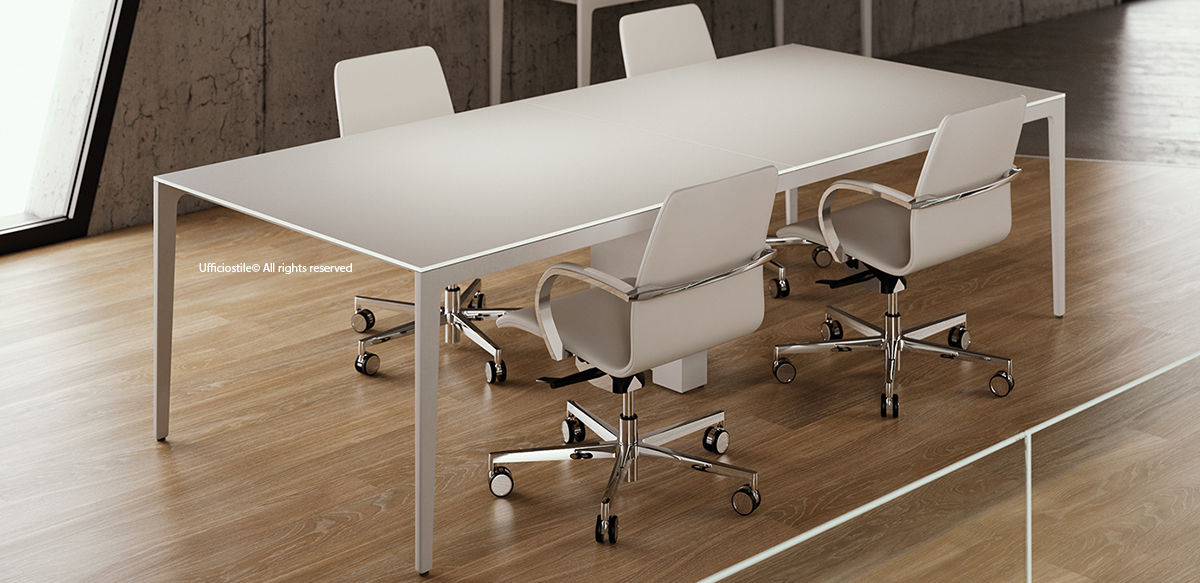 Tavolo riunioni con piano fenix| Ufficiostile