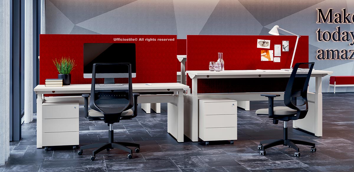 Multiple workstation elevating desk | Ufficiostile