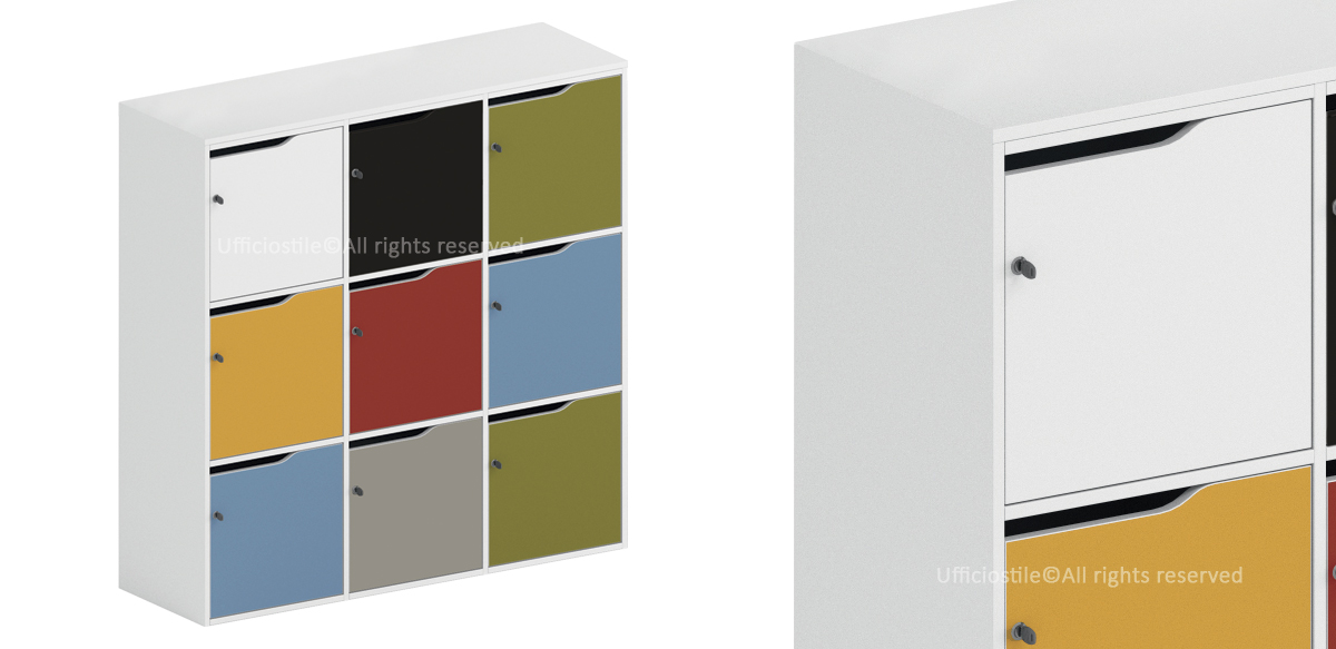 Mobili per ufficio - Armadietti lockers 3x3