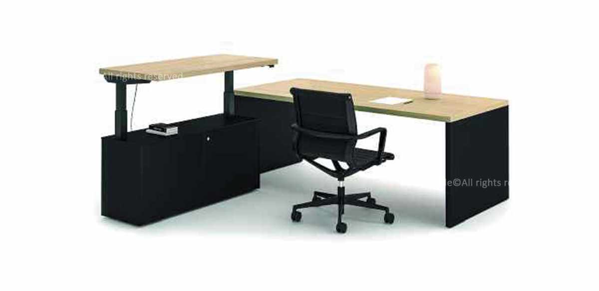 Scrivania cm.180 con tavolo regolabile in altezza|Linea Sil